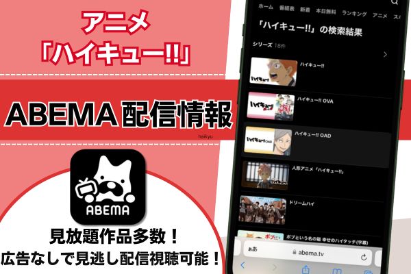 アニメ「ハイキュー!!」シリーズの配信情報｜Netflix・ABEMAなど | シネマトゥデイ VOD比較